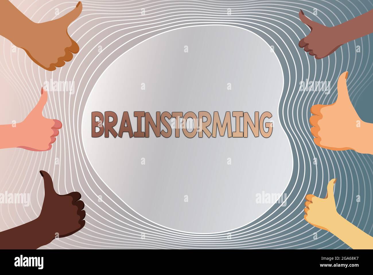 Conceptual caption Brainstorming. Internet Concept group discussion ...