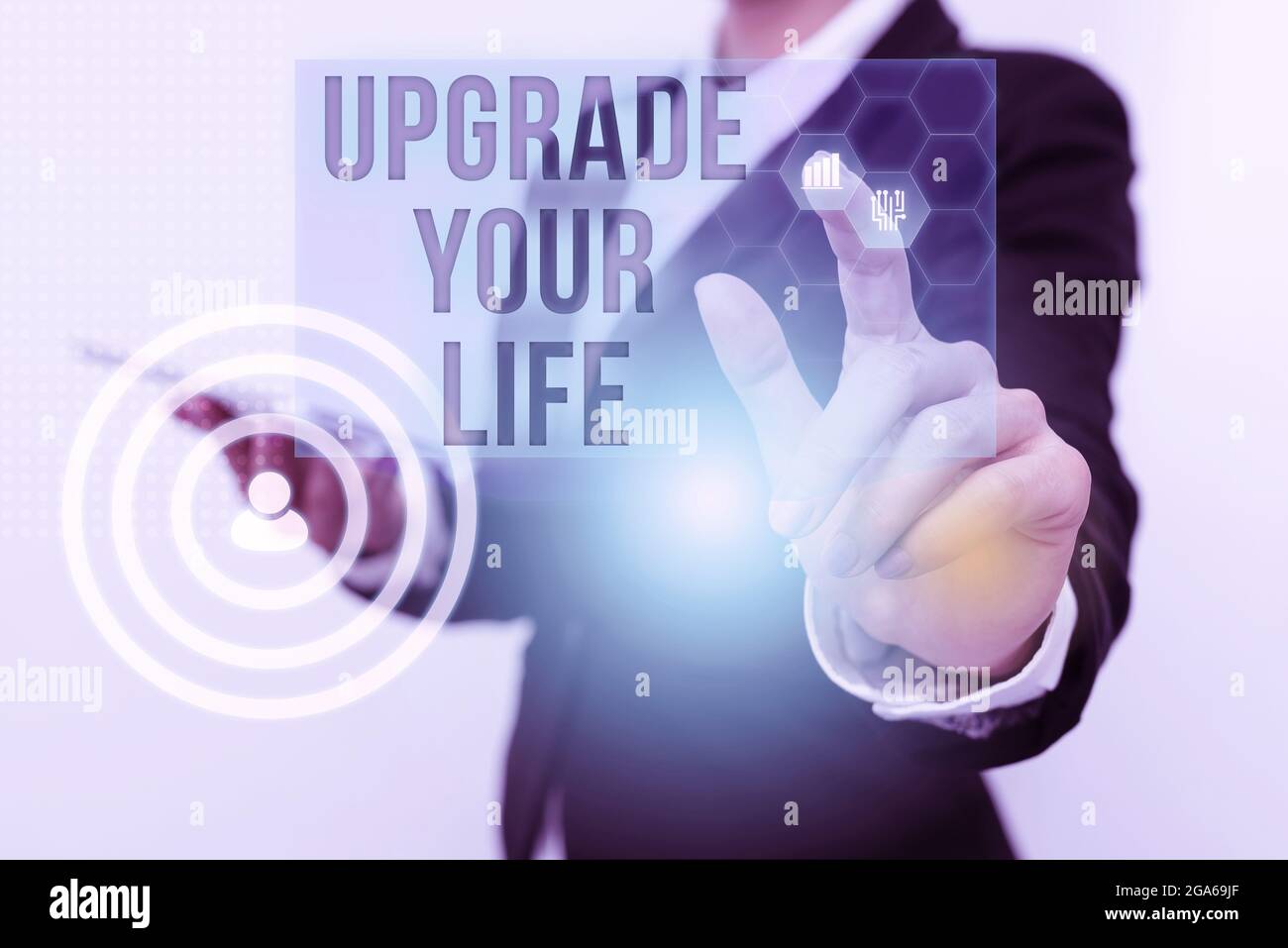 Inspiration showing sign Upgrade Your Life. Internet Concept improve ...