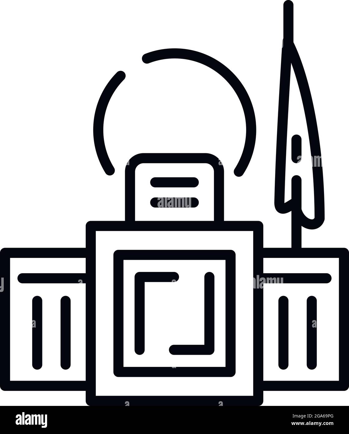 Courthouse Tribune Icon Outline Courthouse Tribune Vector Icon For Web