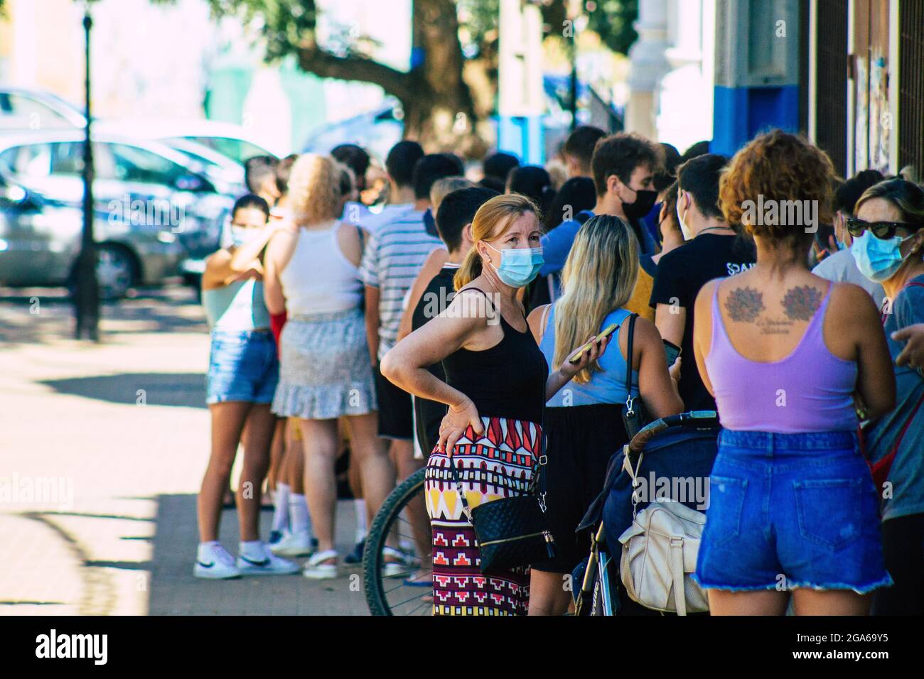 Carmona Spain July 26, 2021 Vacination center of Carmona against ...
