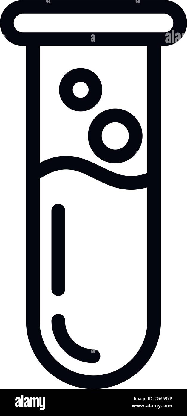 Forensic laboratory test tube icon. Outline forensic laboratory test ...