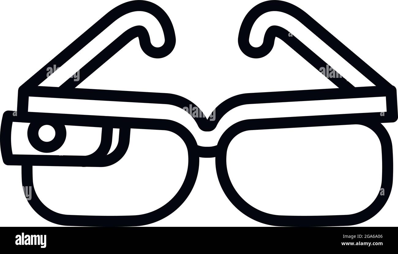 3d game glasses icon. Outline 3d game glasses vector icon for web ...