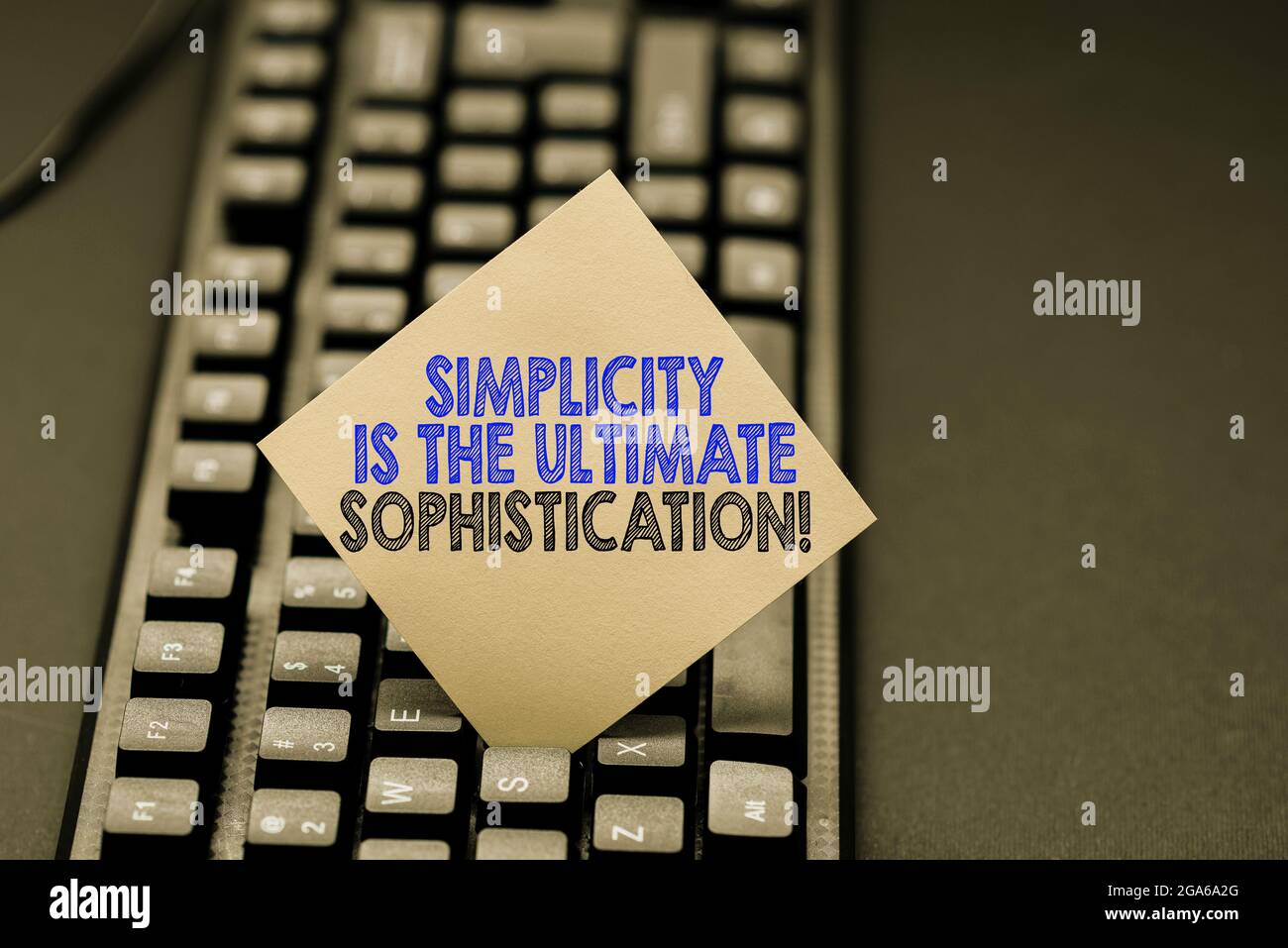 Sign displaying Simplicity Is The Ultimate Sophistication. Concept ...