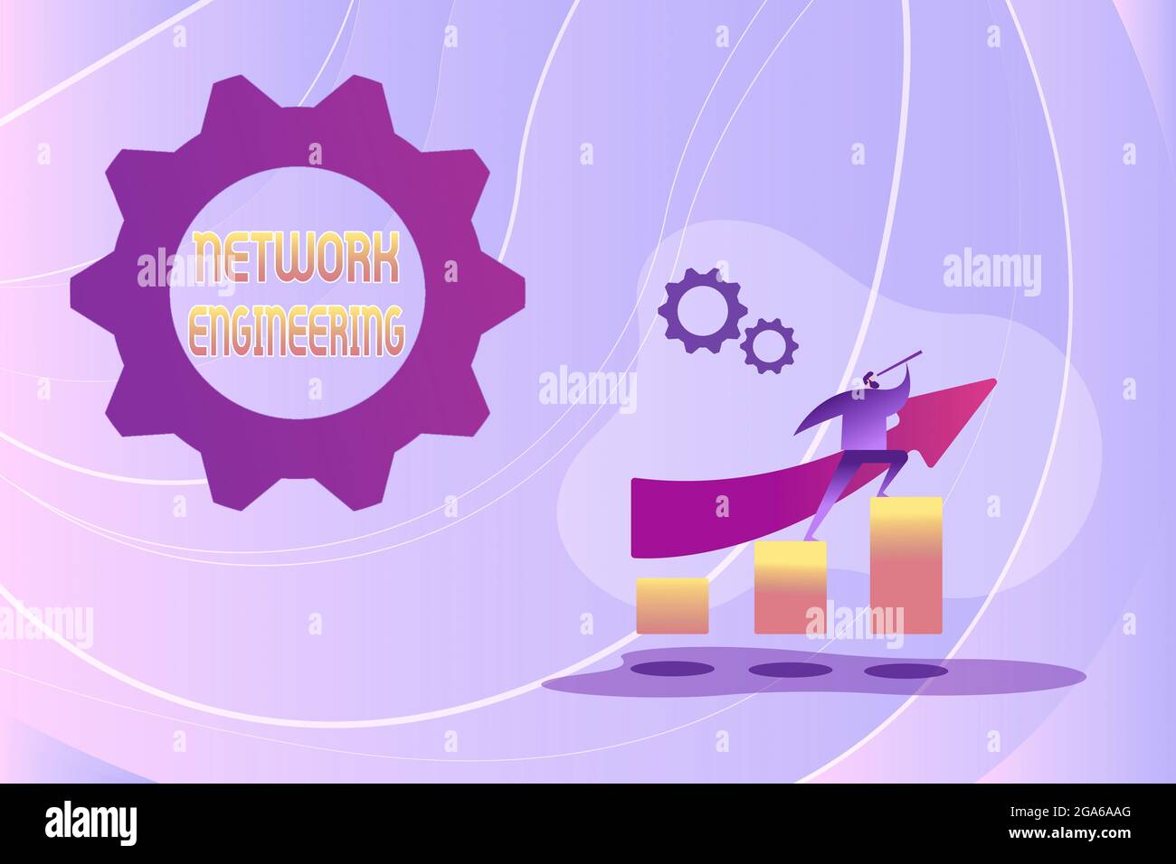 Conceptual display Network Engineering. Word Written on professional ...