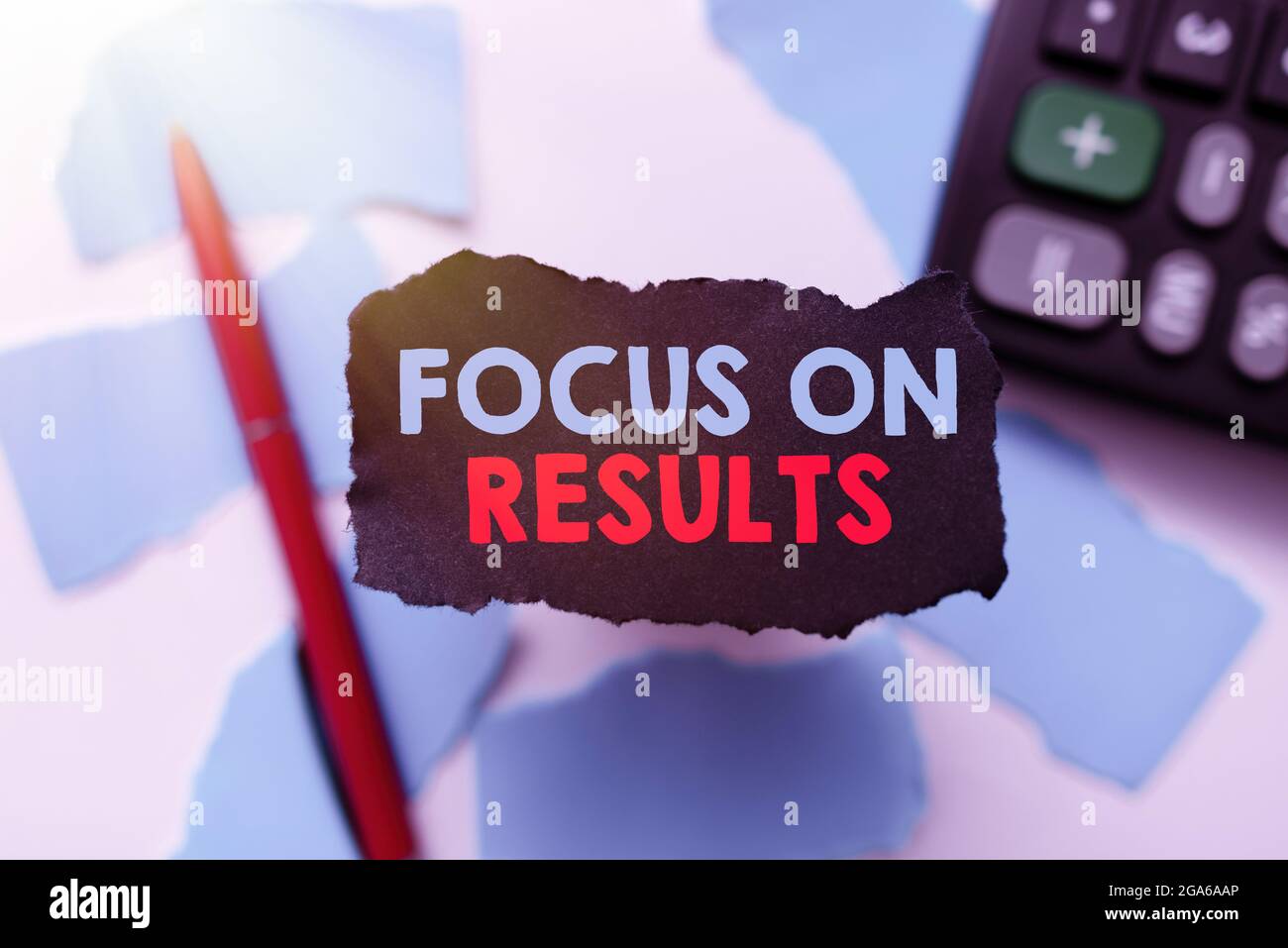 Text sign showing Focus On Results. Business idea concentration on ...