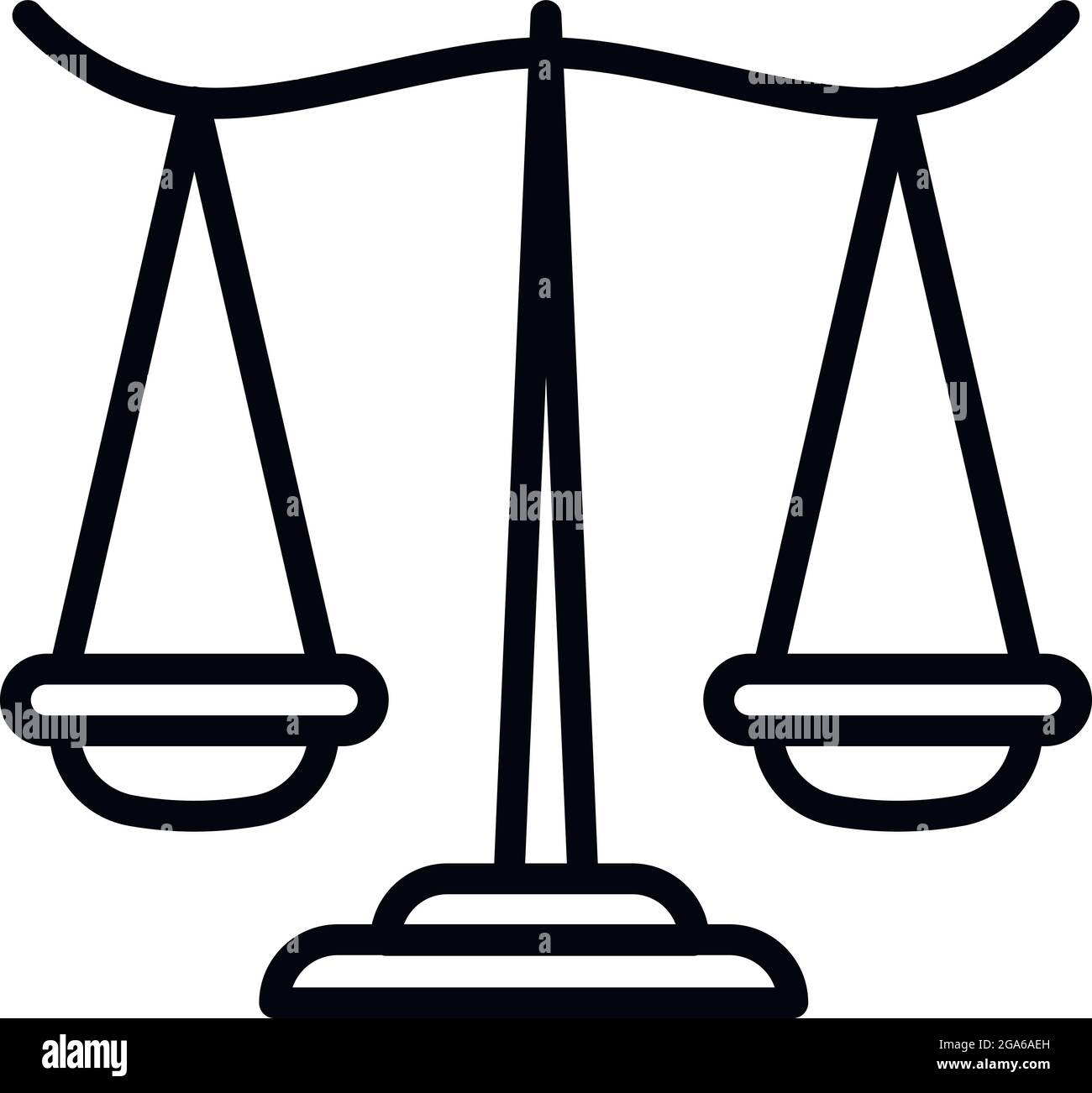 Courthouse balance icon. Outline courthouse balance vector icon for web ...