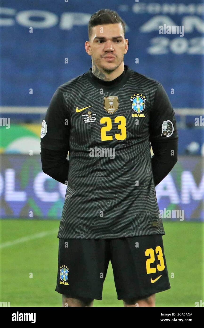 Ederson of Brazil during the Copa America 2021, quarter final football ...