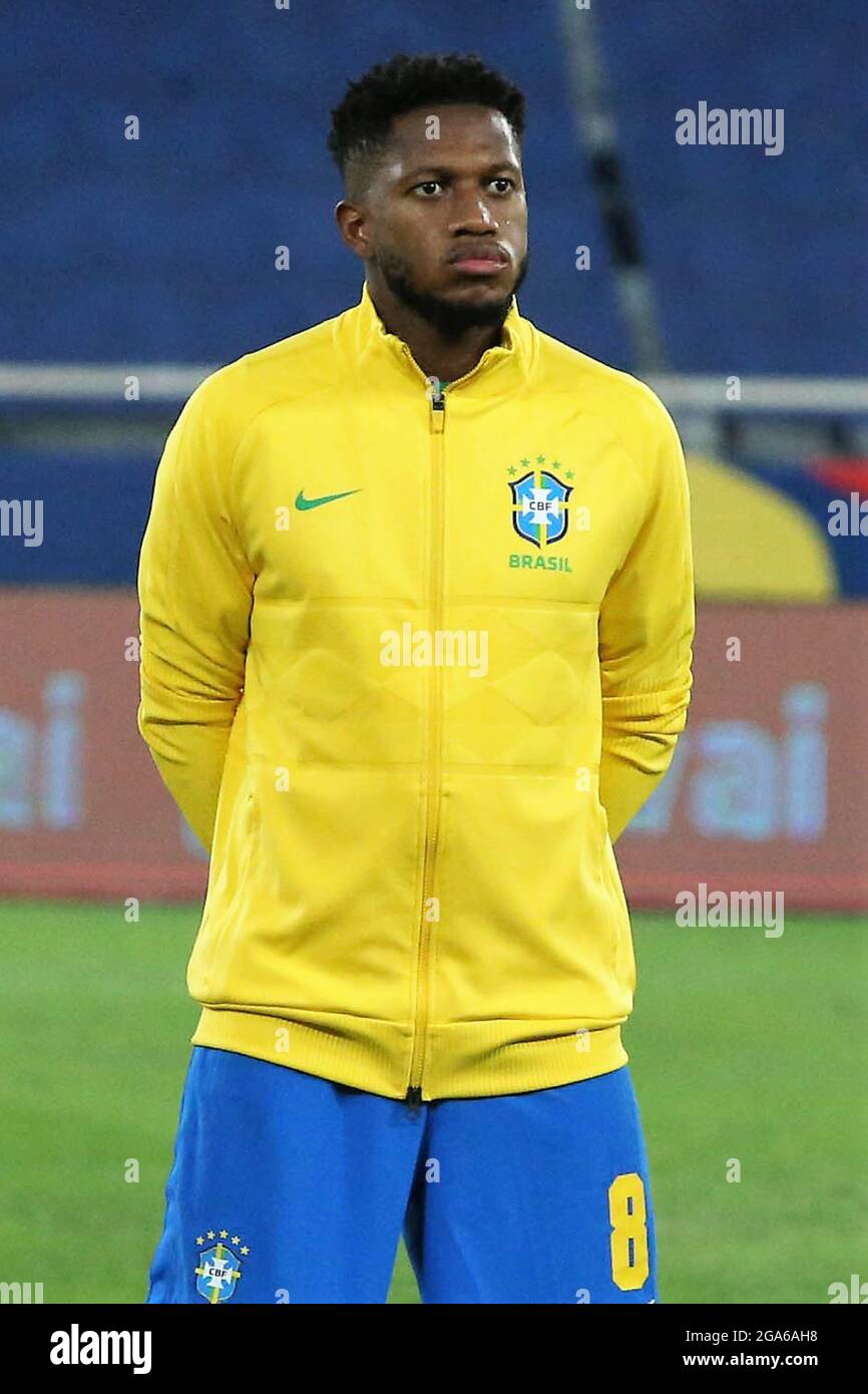 Fred of Brazil during the Copa America 2021, quarter final football ...