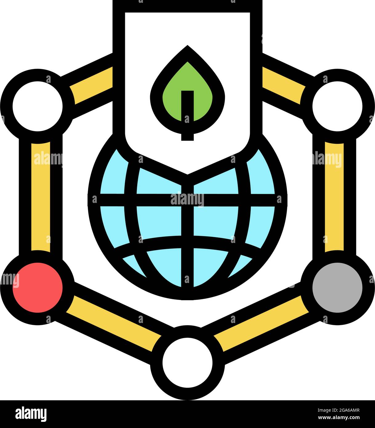 environmental protection color icon vector illustration Stock Vector ...