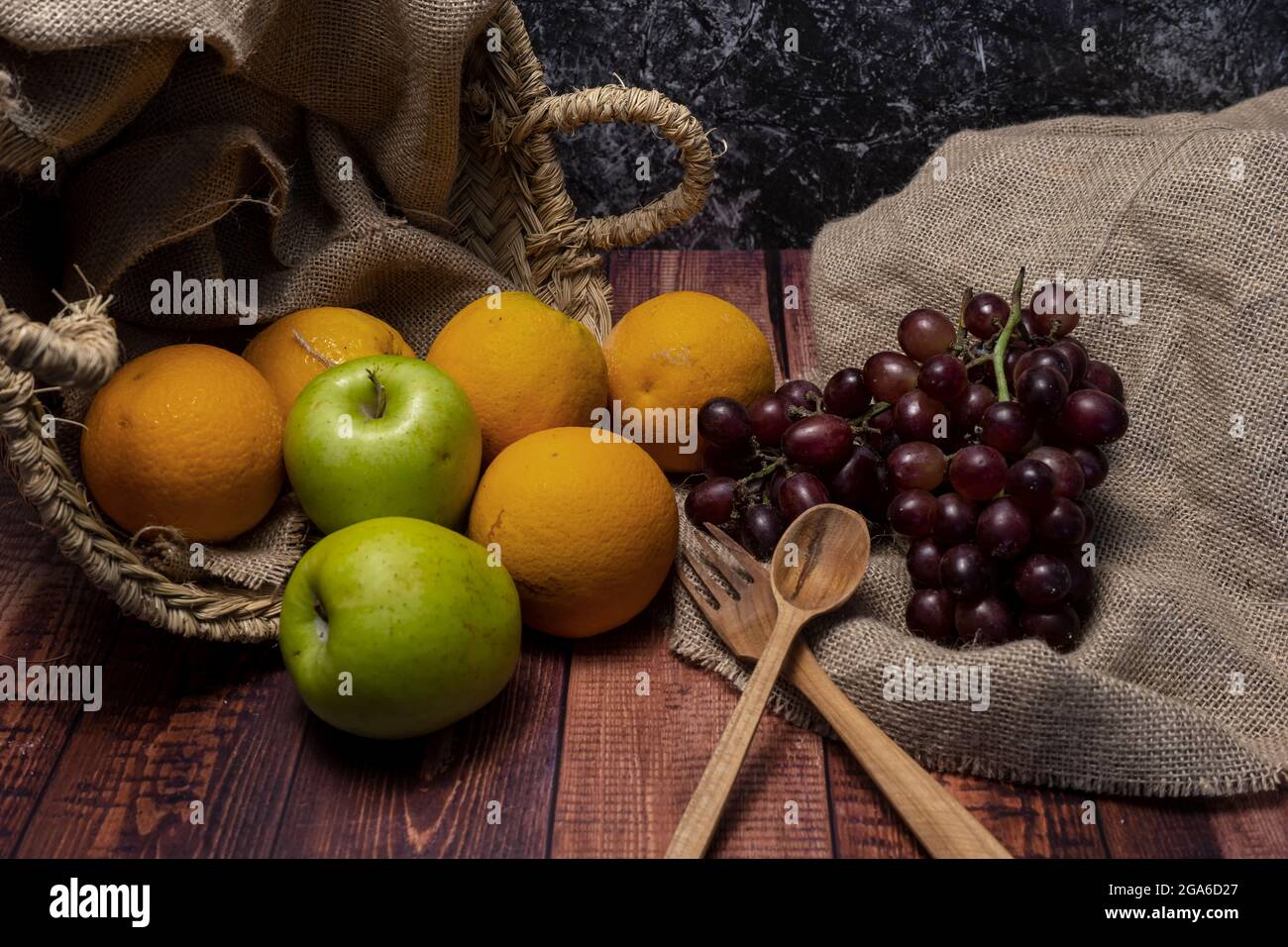 beautiful still life composed of fruit of the time Stock Photo - Alamy