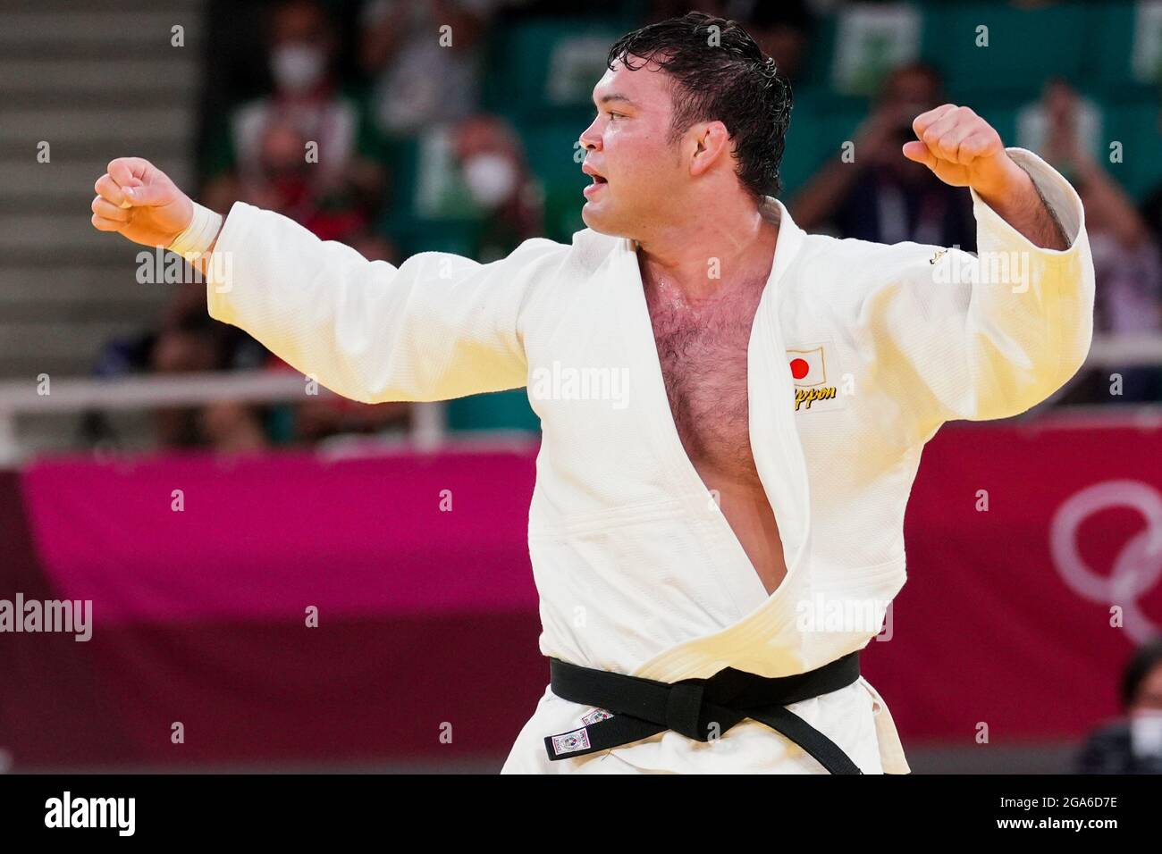 TOKYO, JAPAN - JULY 29: Aaron Wolf of Japan after he won gold after the ...