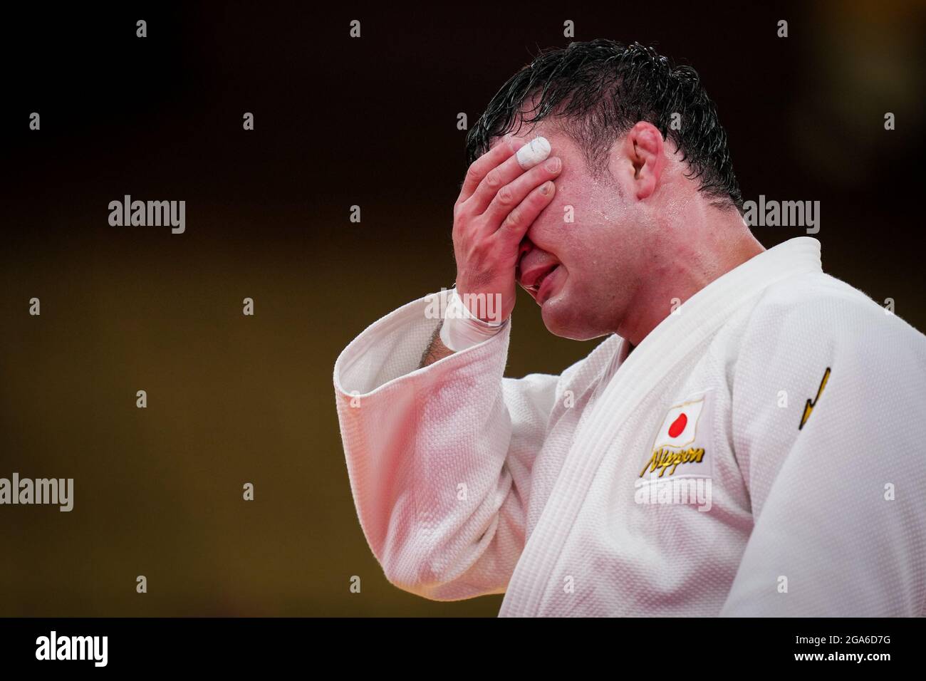 TOKYO, JAPAN - JULY 29: Aaron Wolf of Japan after he won gold after the ...
