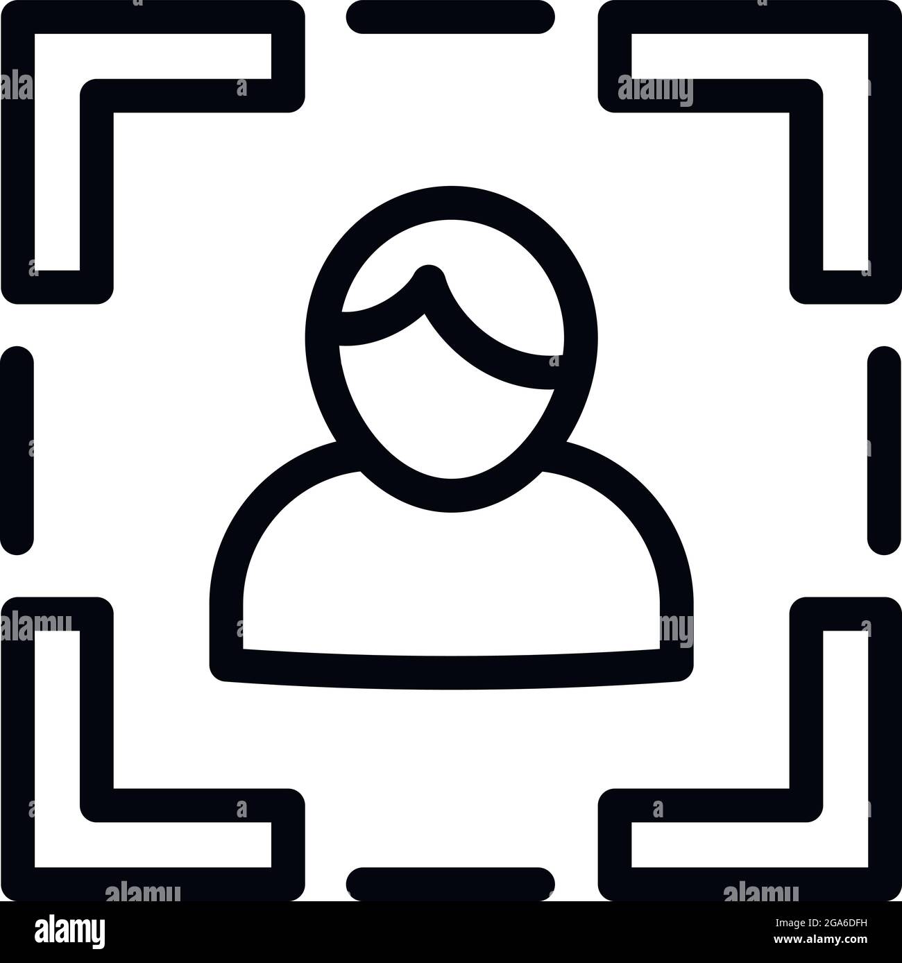 Camera autofocus icon. Outline camera autofocus vector icon for web ...