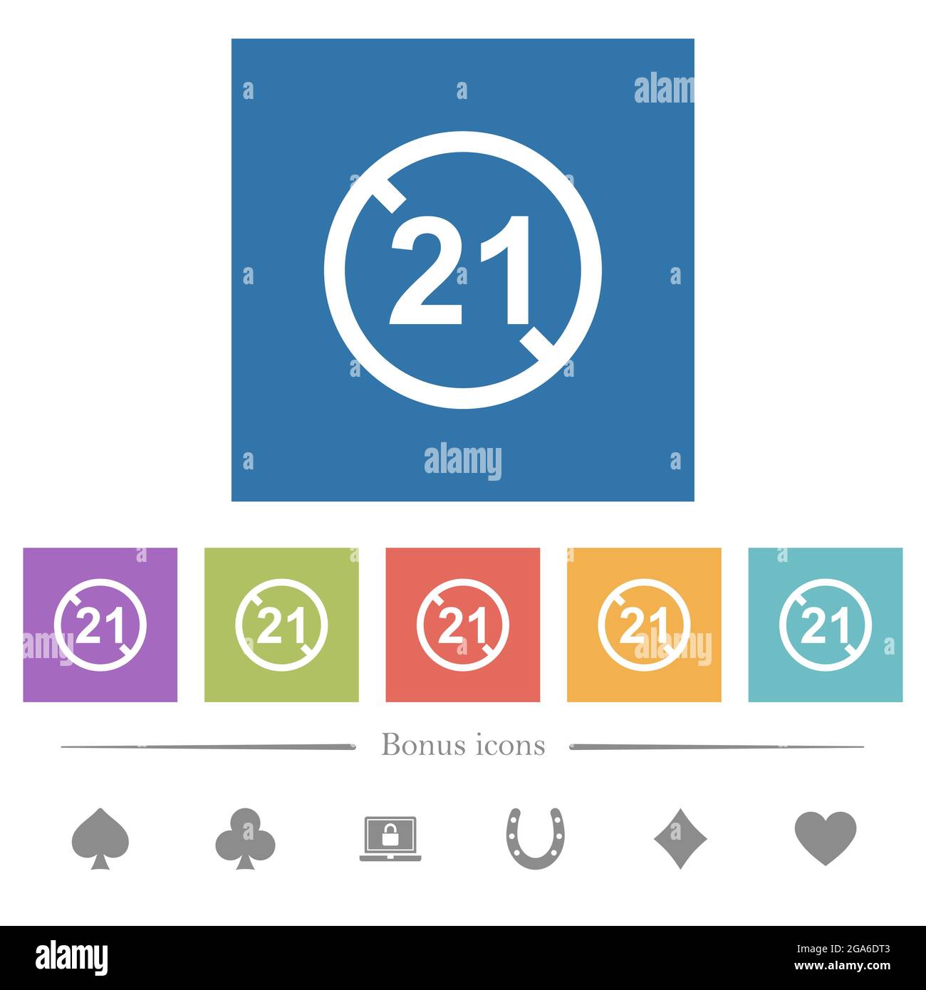 Not allowed under 21 flat white icons in square backgrounds. 6 bonus ...