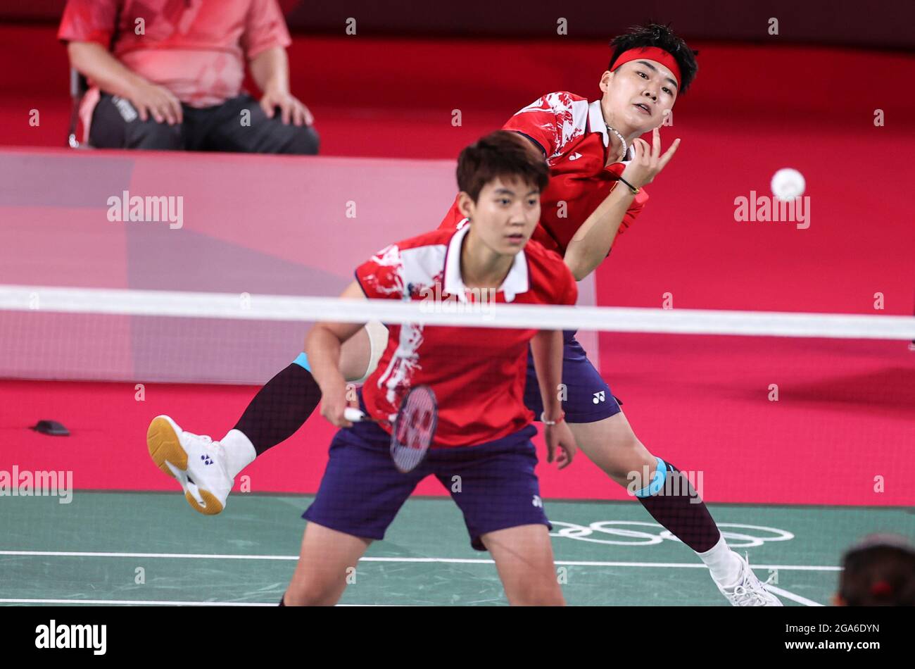 Tokyo, Japan. 29th July, 2021. Du Yue and Li Yinhui of China compete ...