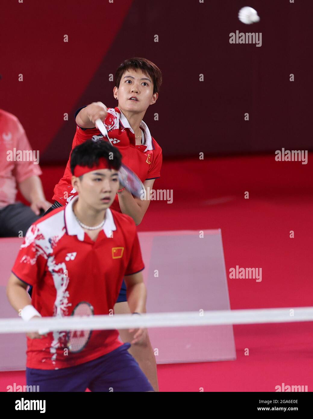Tokyo, Japan. 29th July, 2021. Du Yue and Li Yinhui of China compete ...