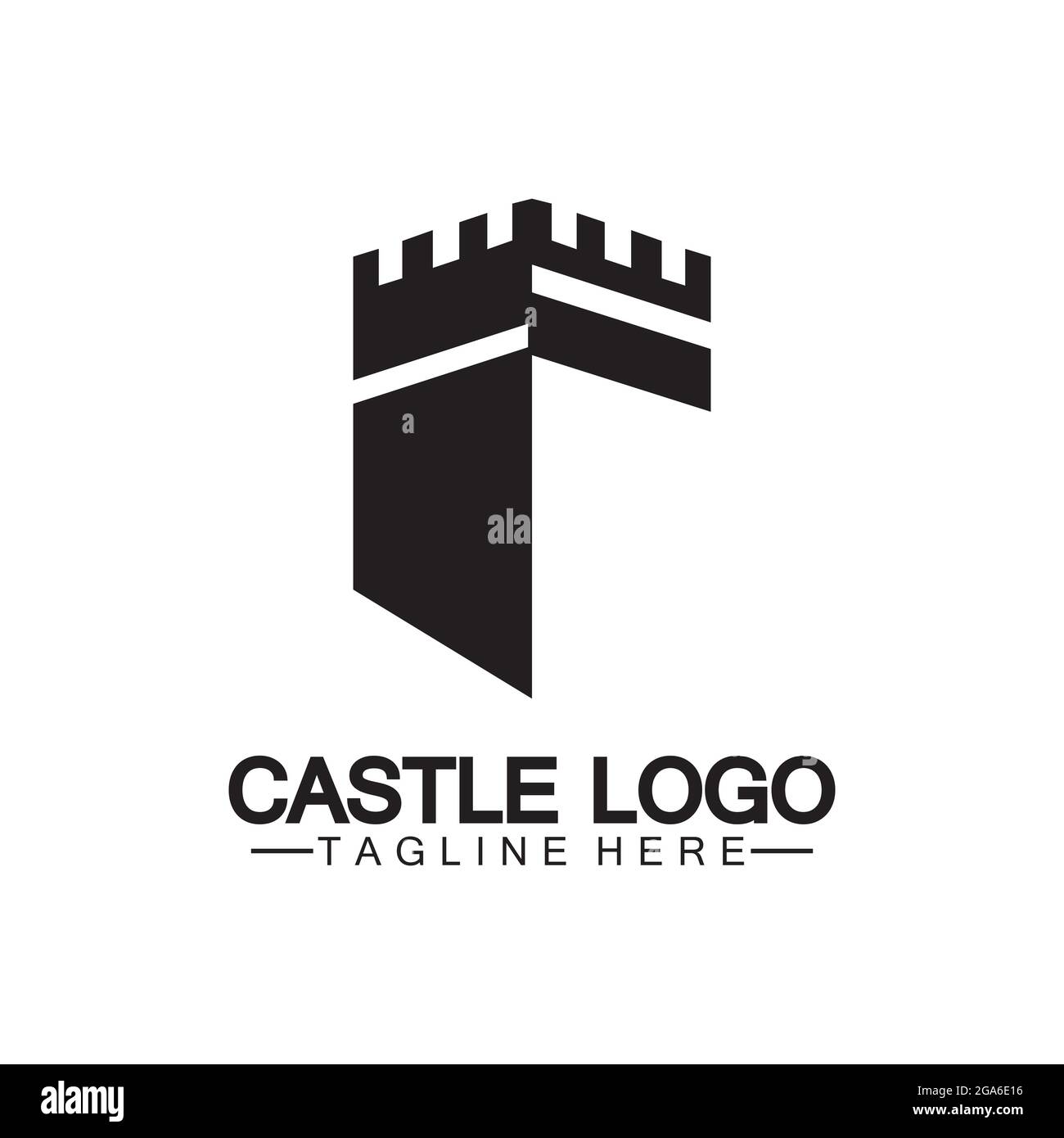 Castle Logo symbol vector illustration design template Stock Vector ...