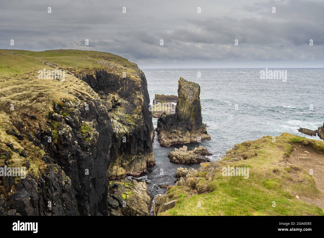 Pinnacles and Stacks at the Butt of Lewis lighthouse at the Northern ...