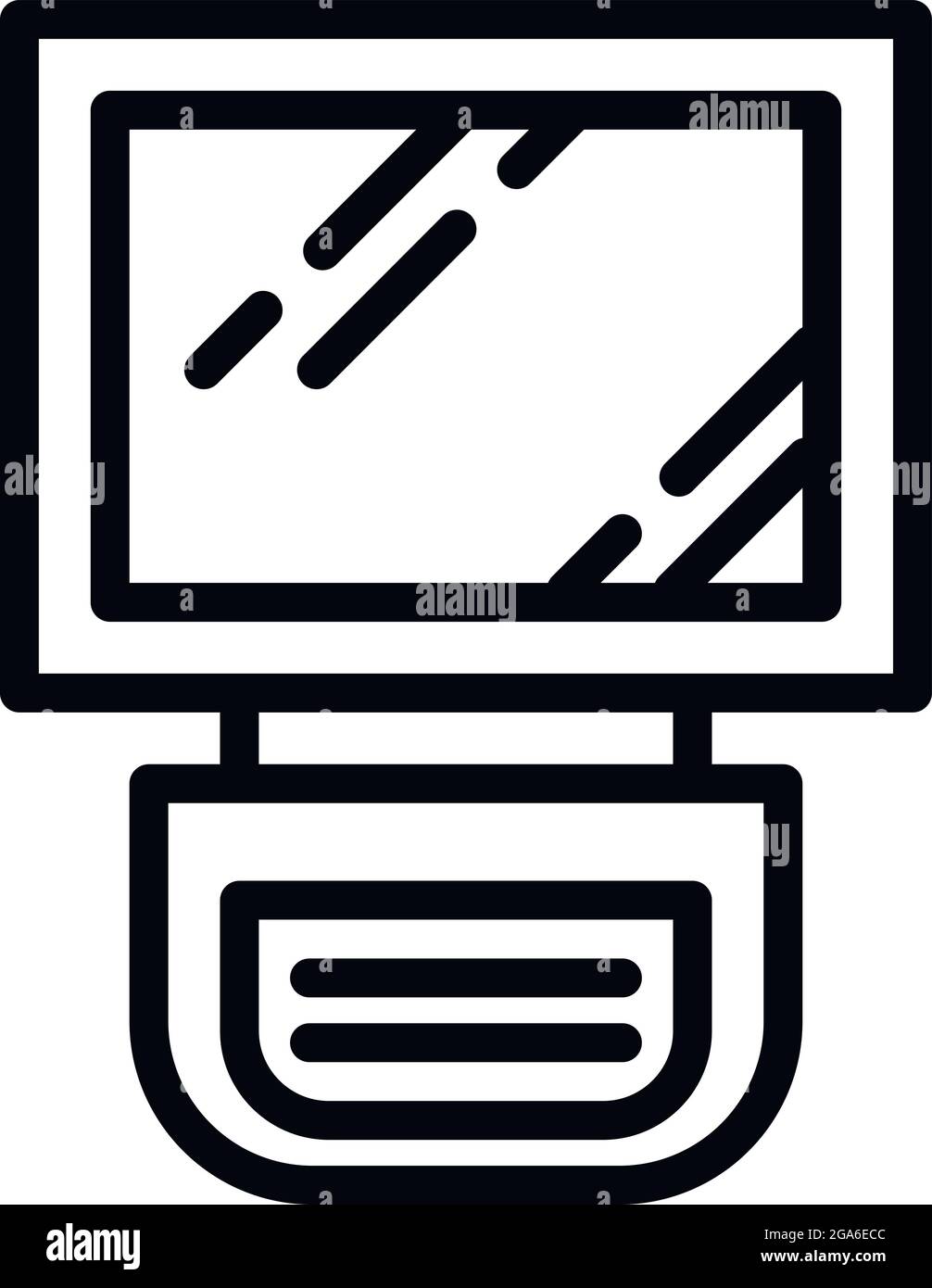 Camera flashlight icon. Outline camera flashlight vector icon for web ...