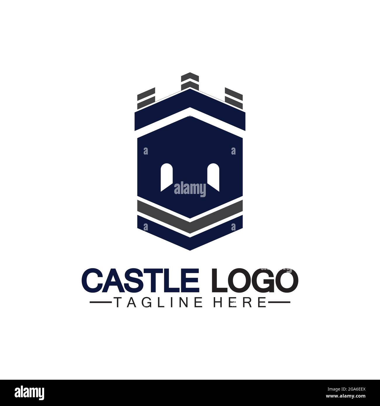 Castle Logo symbol vector illustration design template Stock Vector ...
