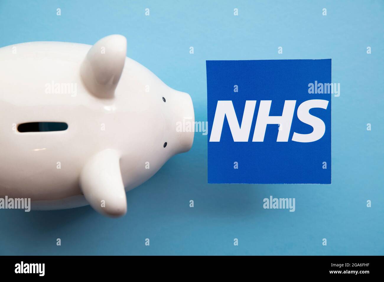 LONDON, UK - July 2021: NHS National health service logo with saving ...