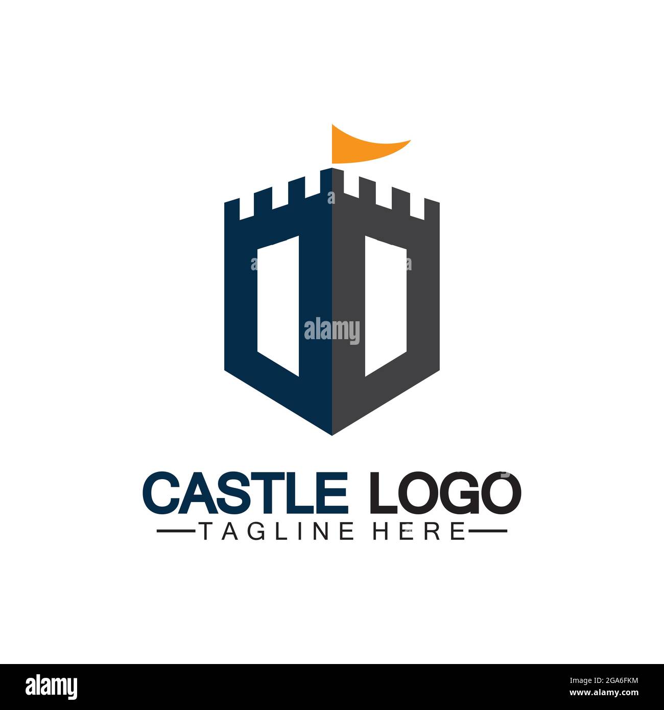 Castle Logo symbol vector illustration design template Stock Vector ...