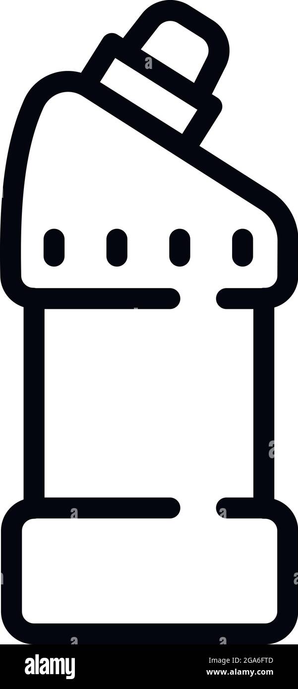 Toilet cleaner bottle icon. Outline toilet cleaner bottle vector icon ...
