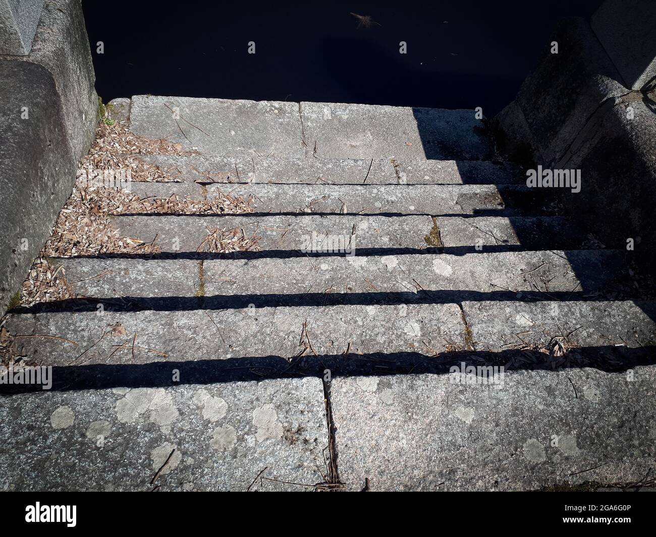 High angle shot of an old stone stairway Stock Photo - Alamy