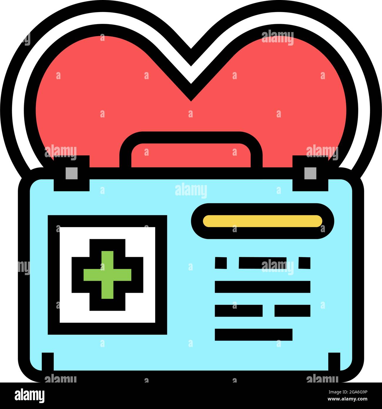 first aid color icon vector illustration Stock Vector Image & Art - Alamy
