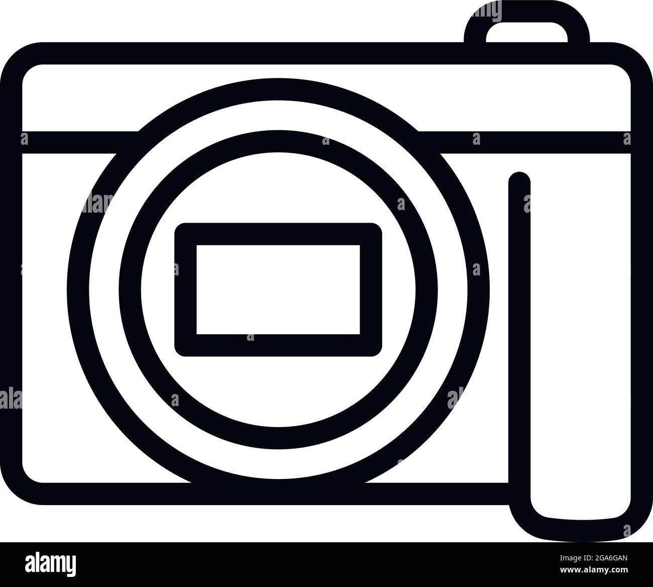 Dslr camera icon. Outline dslr camera vector icon for web design ...
