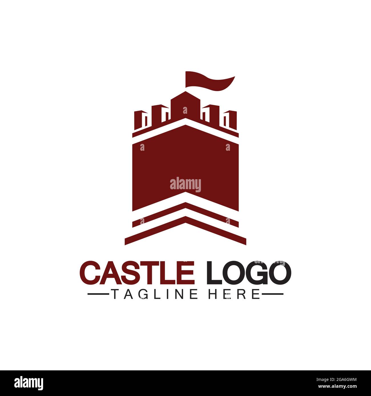 Castle Logo symbol vector illustration design template Stock Vector ...