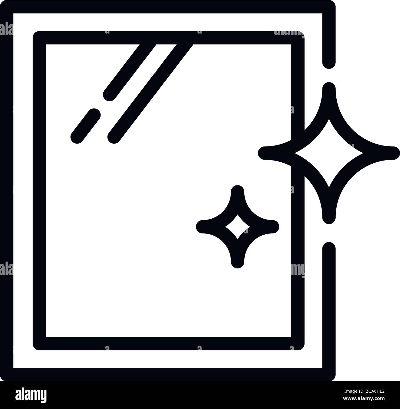 Clean window icon. Outline clean window vector icon for web design ...