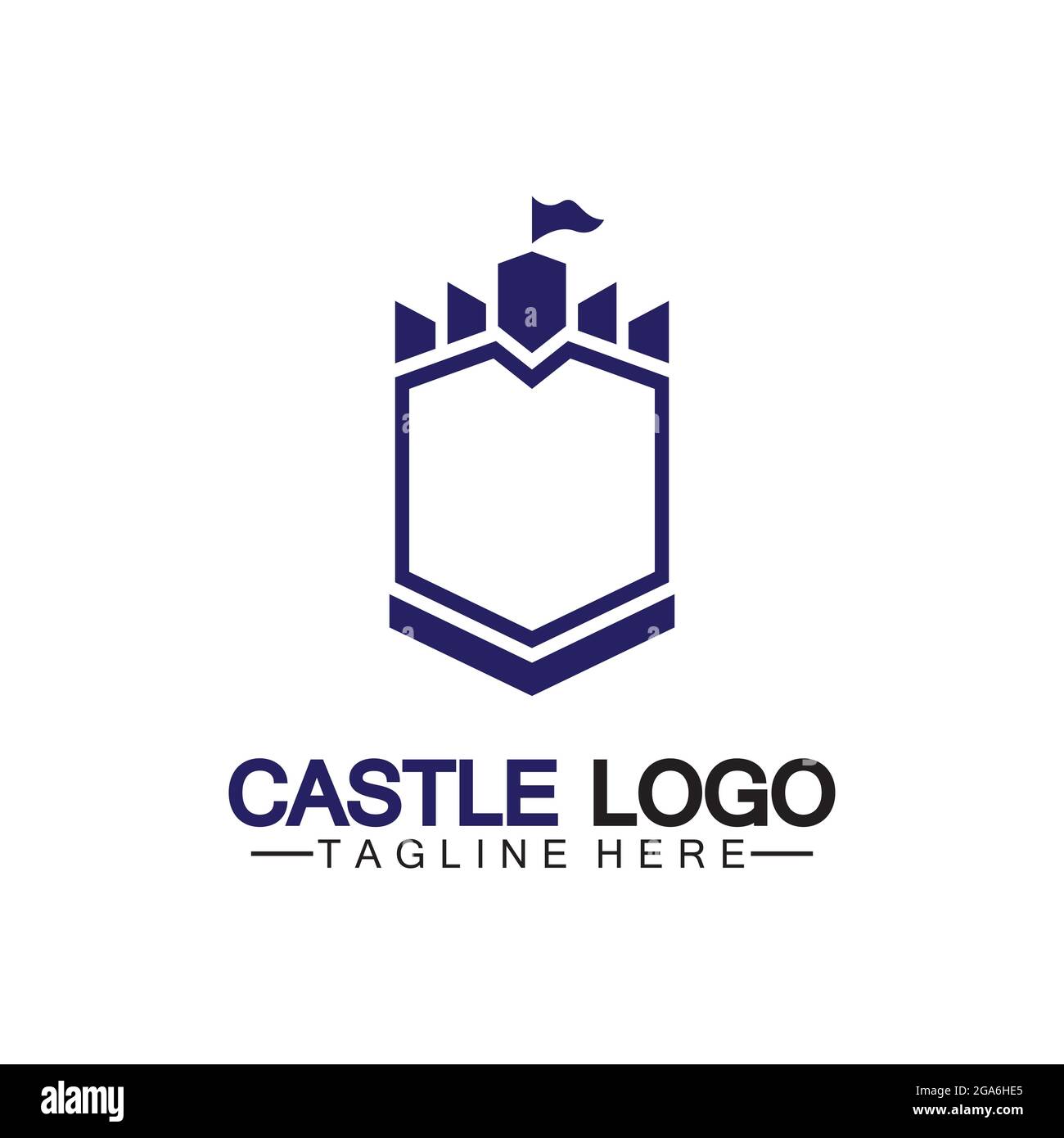 Castle Logo symbol vector illustration design template Stock Vector ...