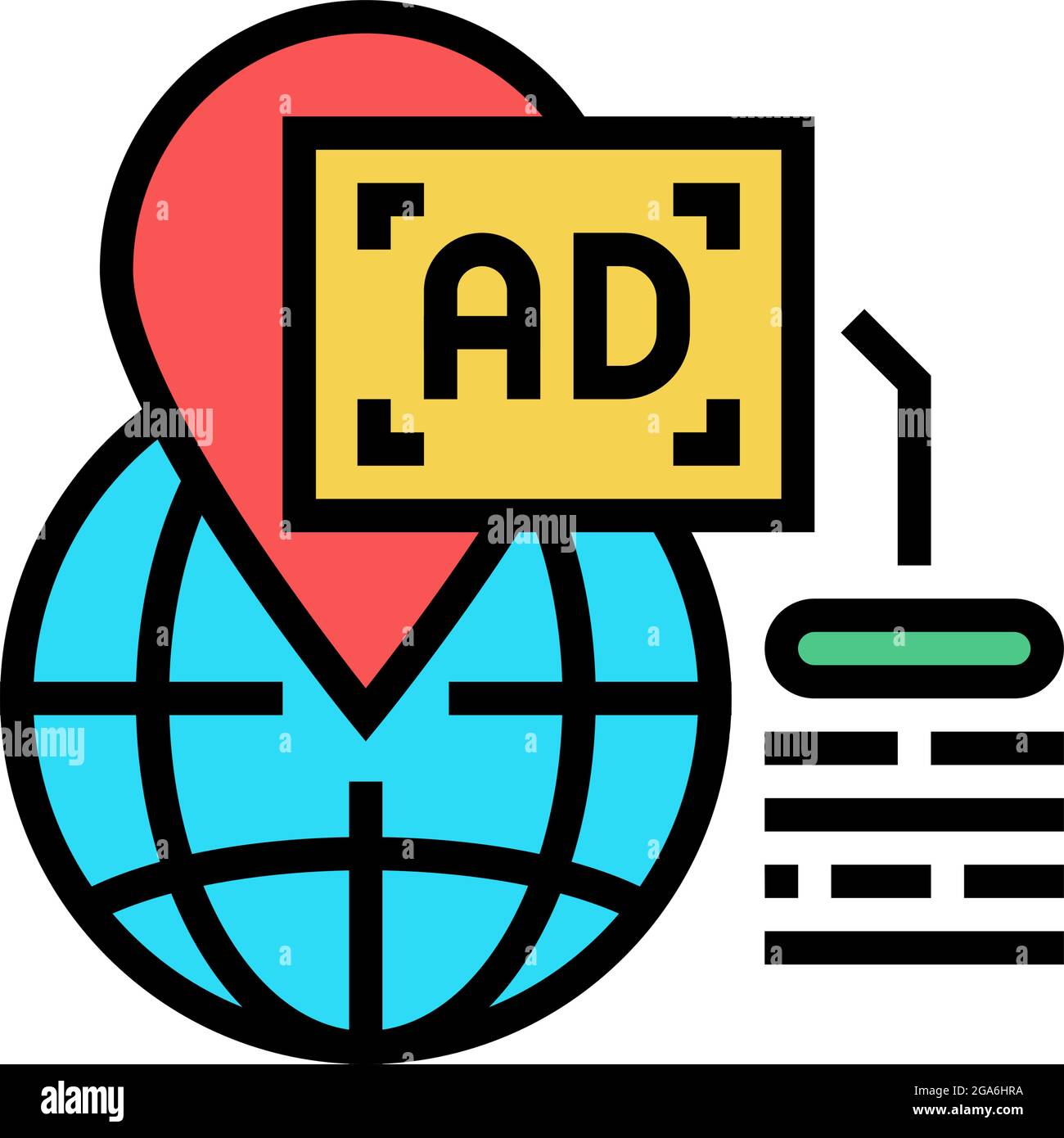 location advertising color icon vector illustration Stock Vector Image ...
