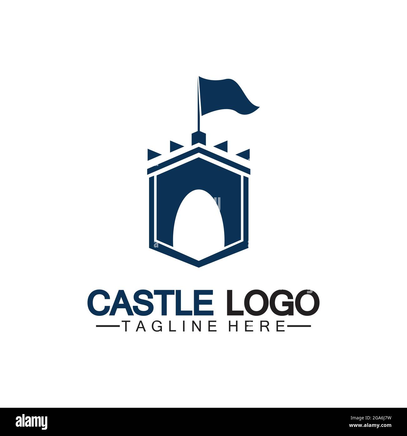 Castle Logo symbol vector illustration design template Stock Vector ...