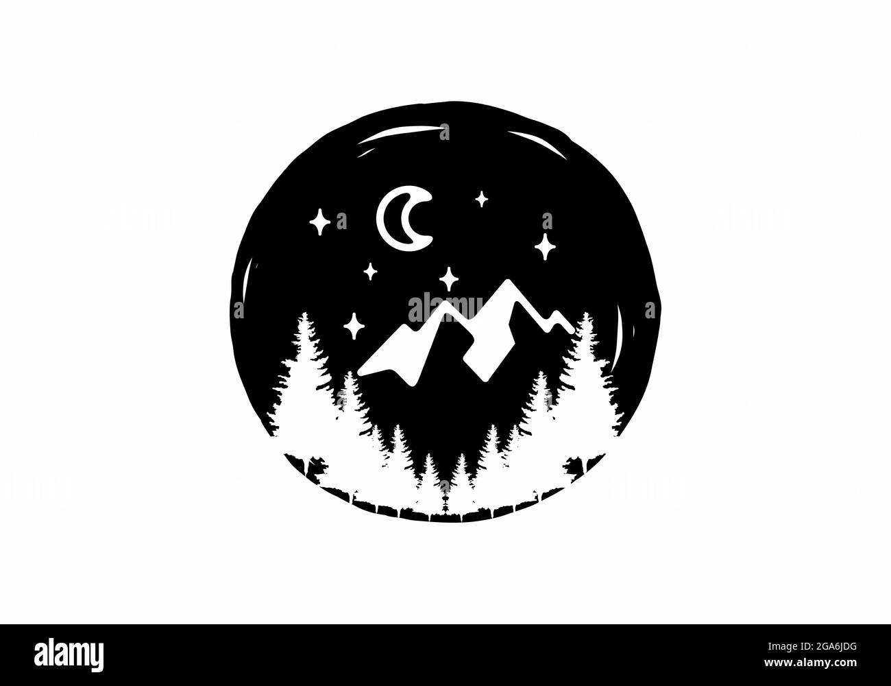 Line trees in summer Cut Out Stock Images & Pictures - Alamy