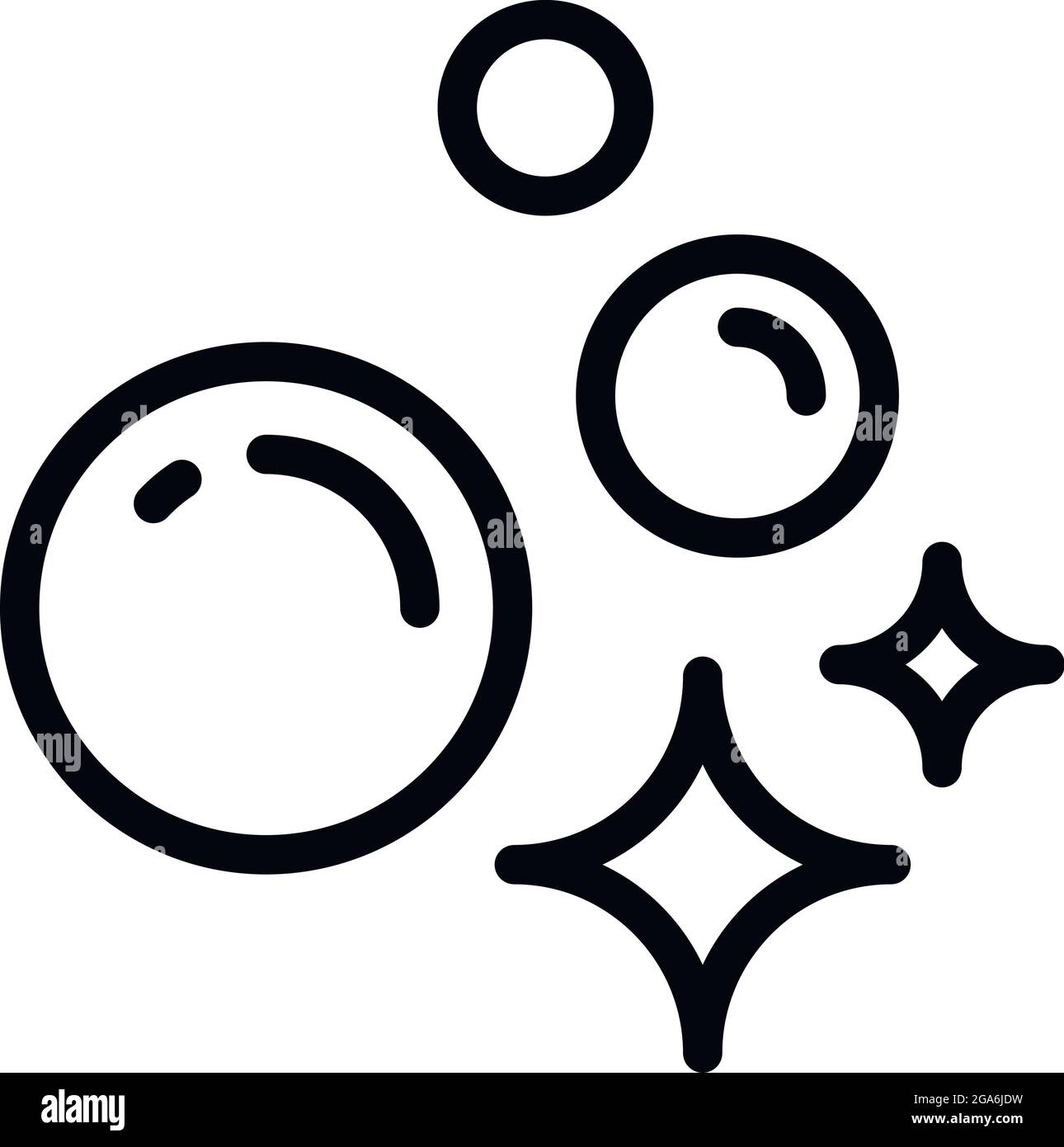 Cleaning bubbles icon. Outline cleaning bubbles vector icon for web ...