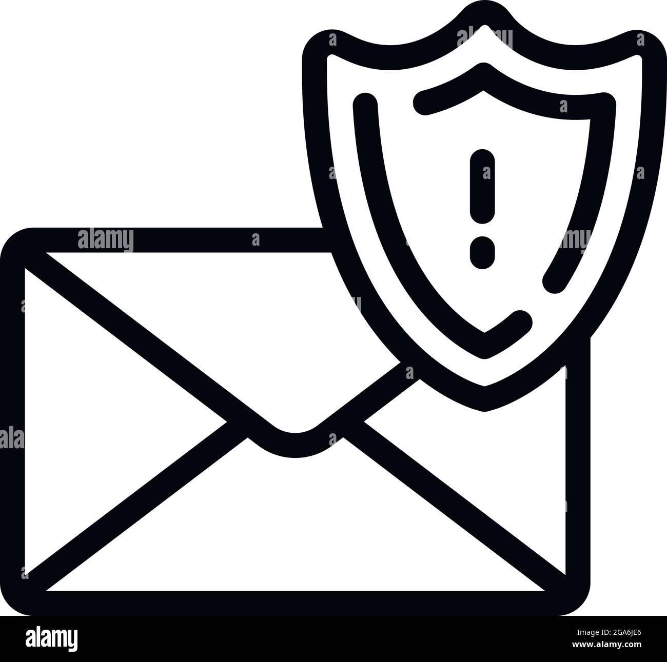 Secured mail icon. Outline secured mail vector icon for web design ...