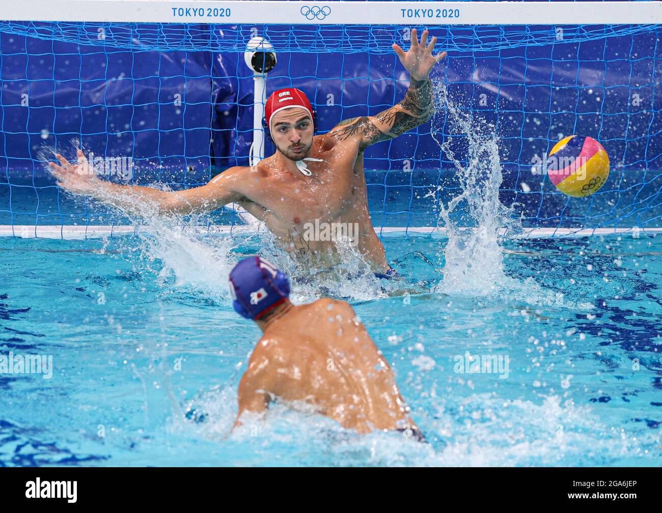 Tokyo, Japan. 29th July, 2021. Emmanouil Zerdevas (back) of Greece ...