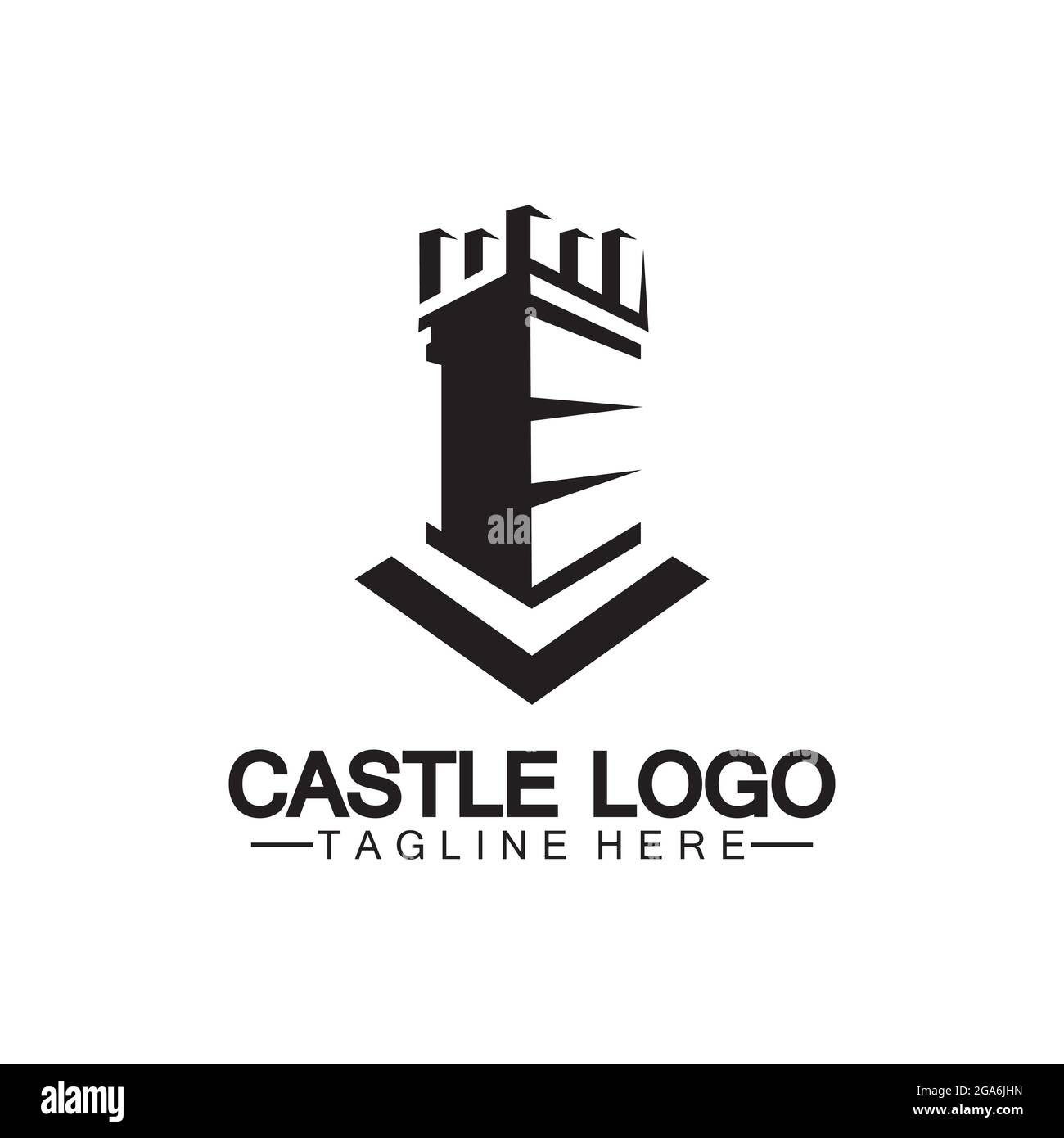 Castle Logo symbol vector illustration design template Stock Vector ...