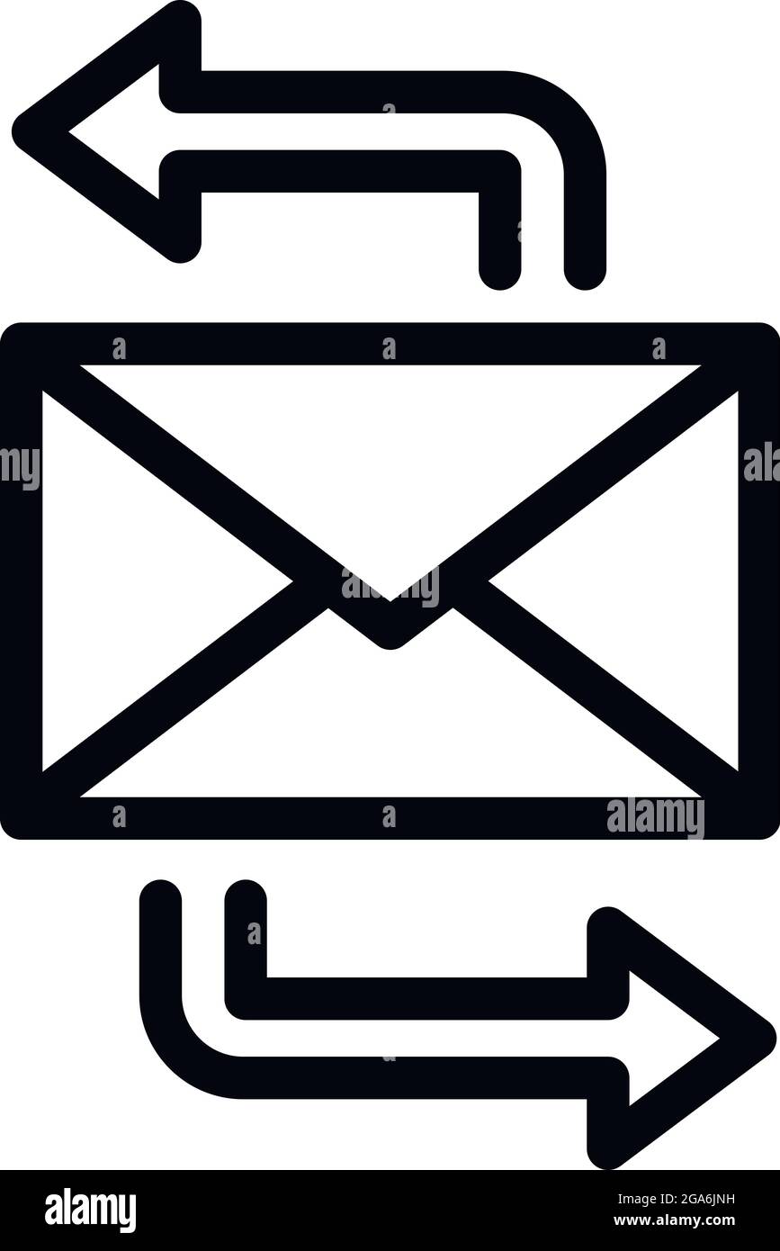 Post letter icon. Outline post letter vector icon for web design ...