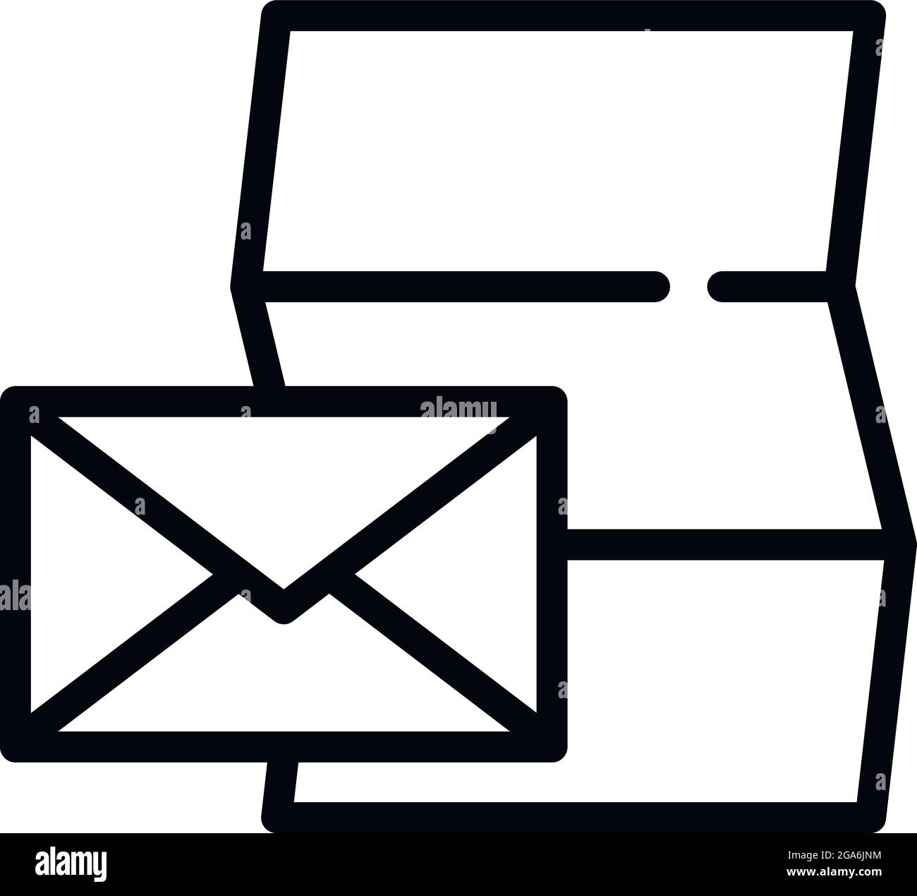 Parcel letter icon. Outline parcel letter vector icon for web design ...