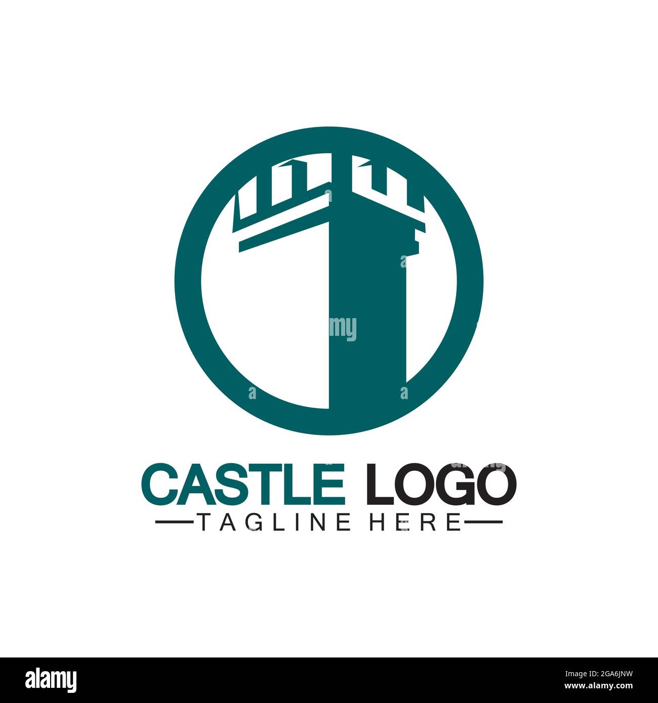 Castle Logo symbol vector illustration design template Stock Vector ...