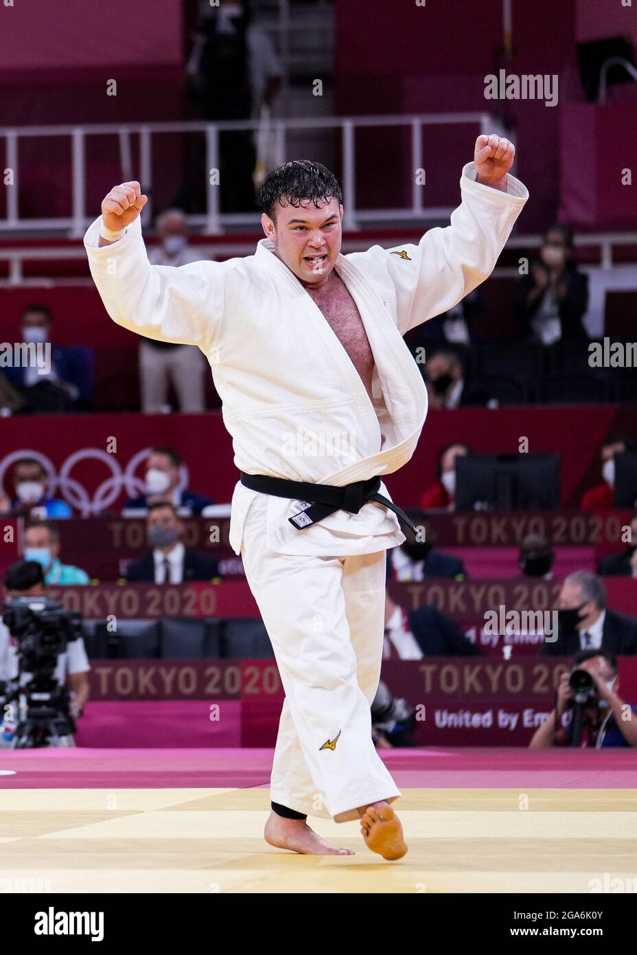 Tokyo, Japan. 29th July, 2021. Aaron Wolf of Japan celebrates after ...
