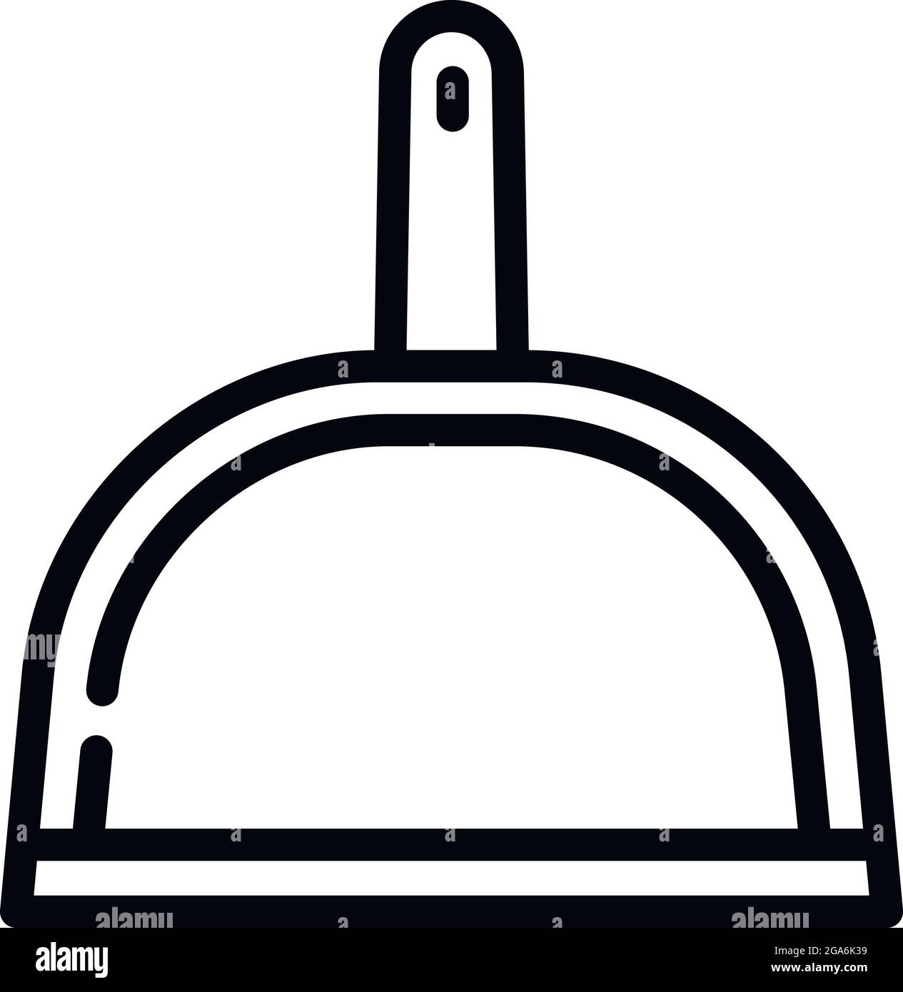 Dust pan icon. Outline dust pan vector icon for web design isolated on ...