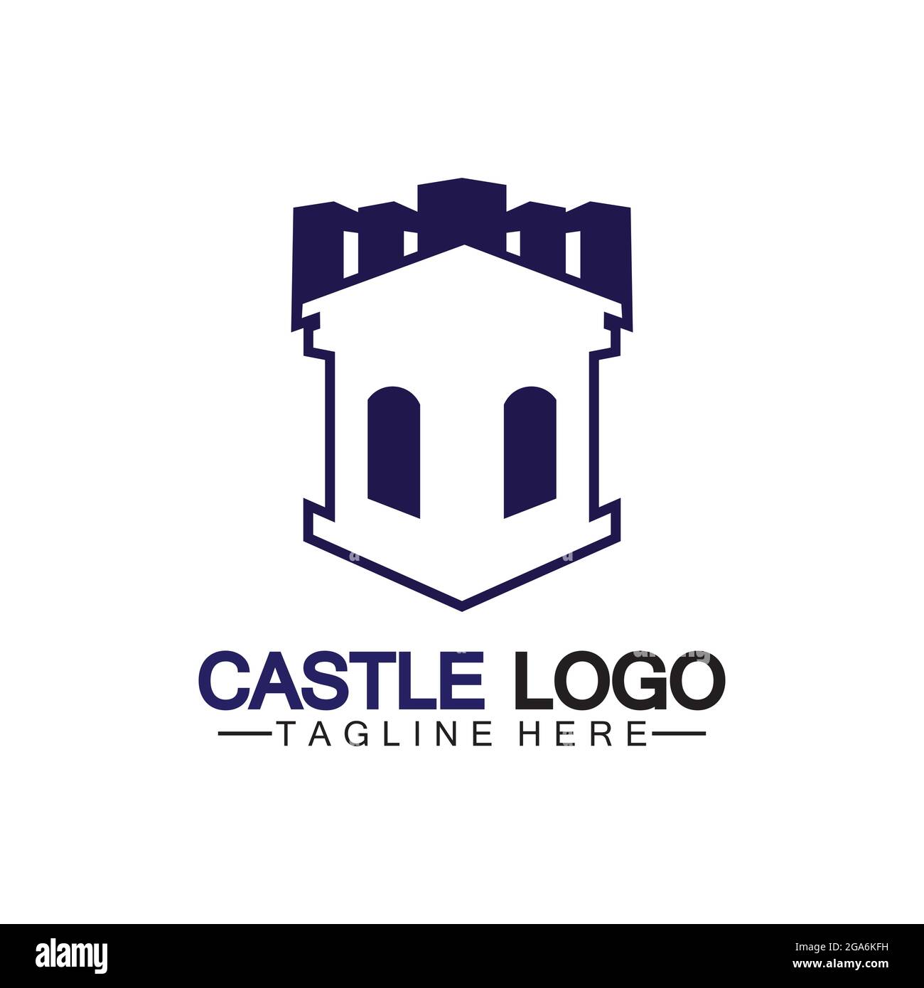Castle Logo symbol vector illustration design template Stock Vector ...