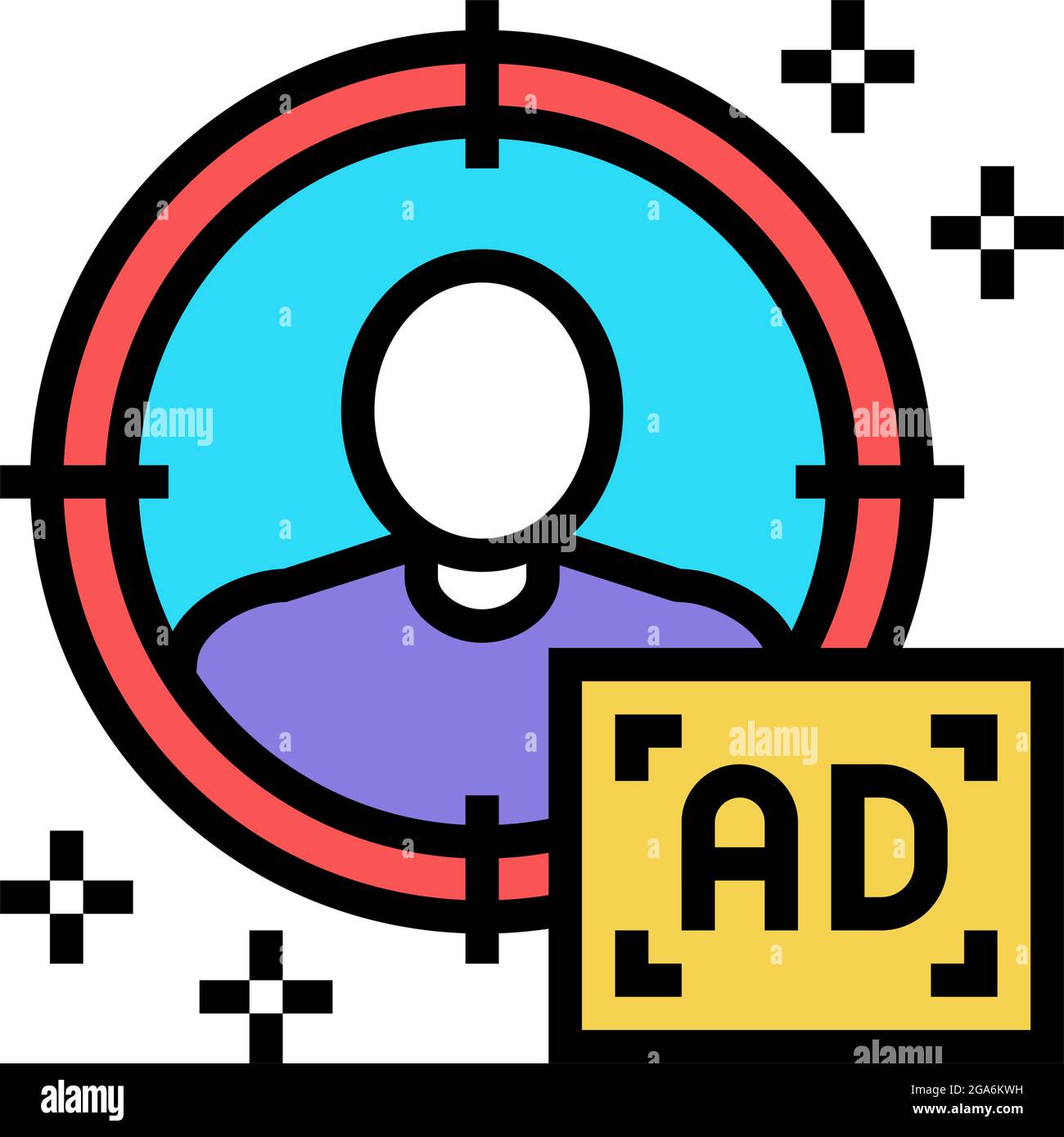 sharp targeting color icon vector illustration Stock Vector Image & Art ...