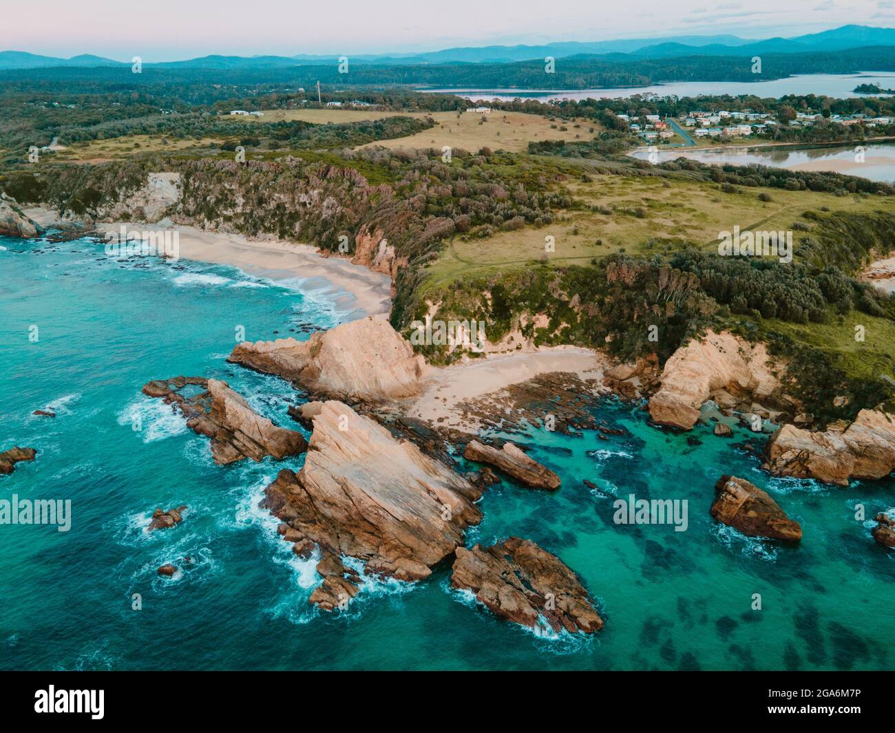 Horsehead Rock, rock formation in Bermagui, NSW, Australia Stock Photo ...