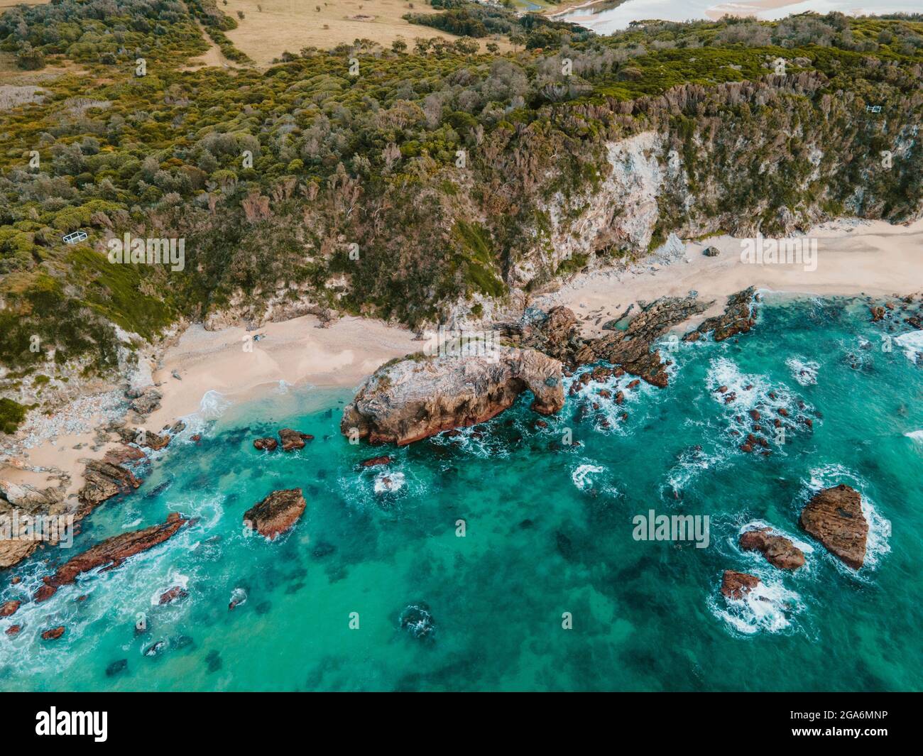 Horsehead Rock, rock formation in Bermagui, NSW, Australia Stock Photo ...