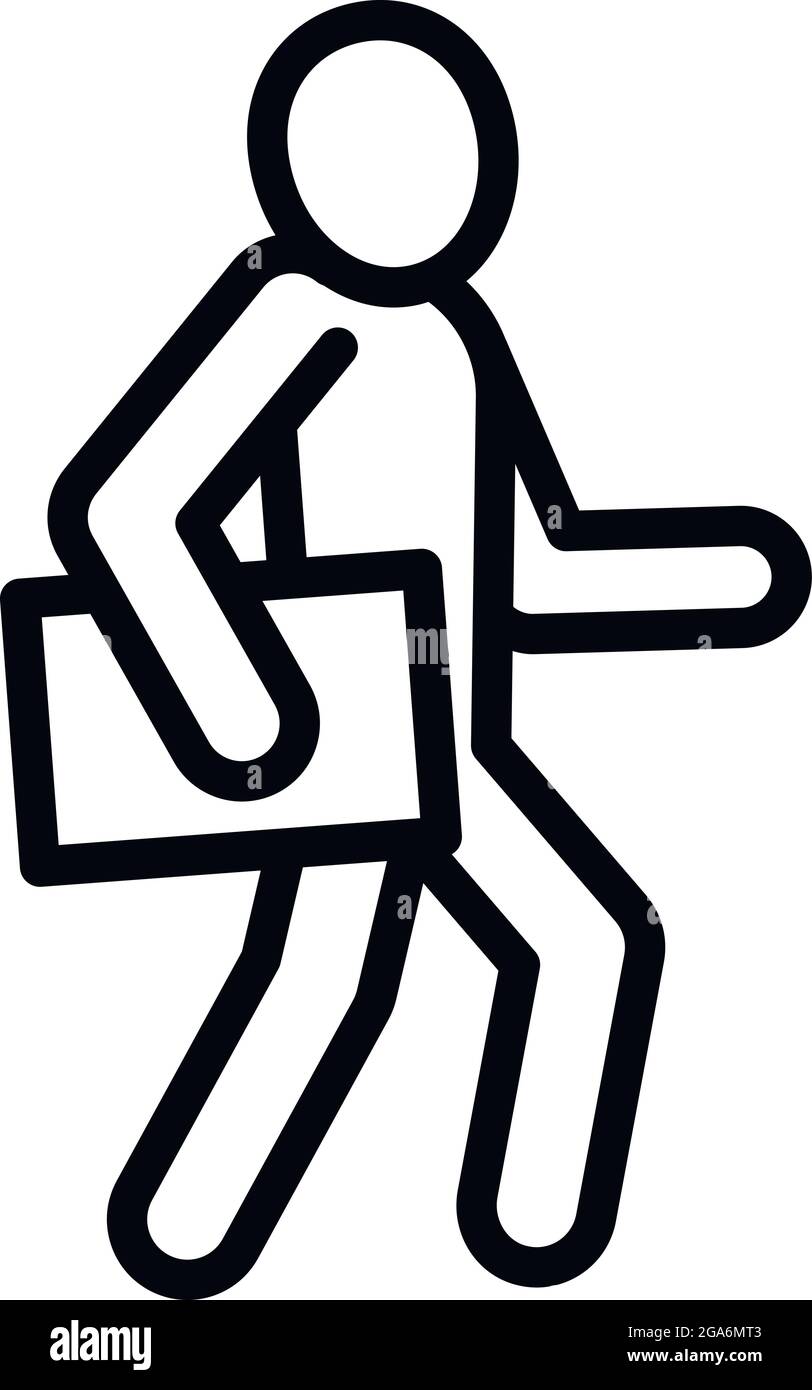 Postman icon. Outline postman vector icon for web design isolated on ...